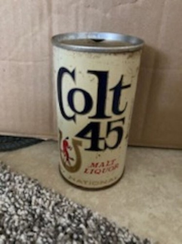 Vintage 70s Colt 45 Pull Tab 12 oz National Beer Can Malt Liquor Decor ...