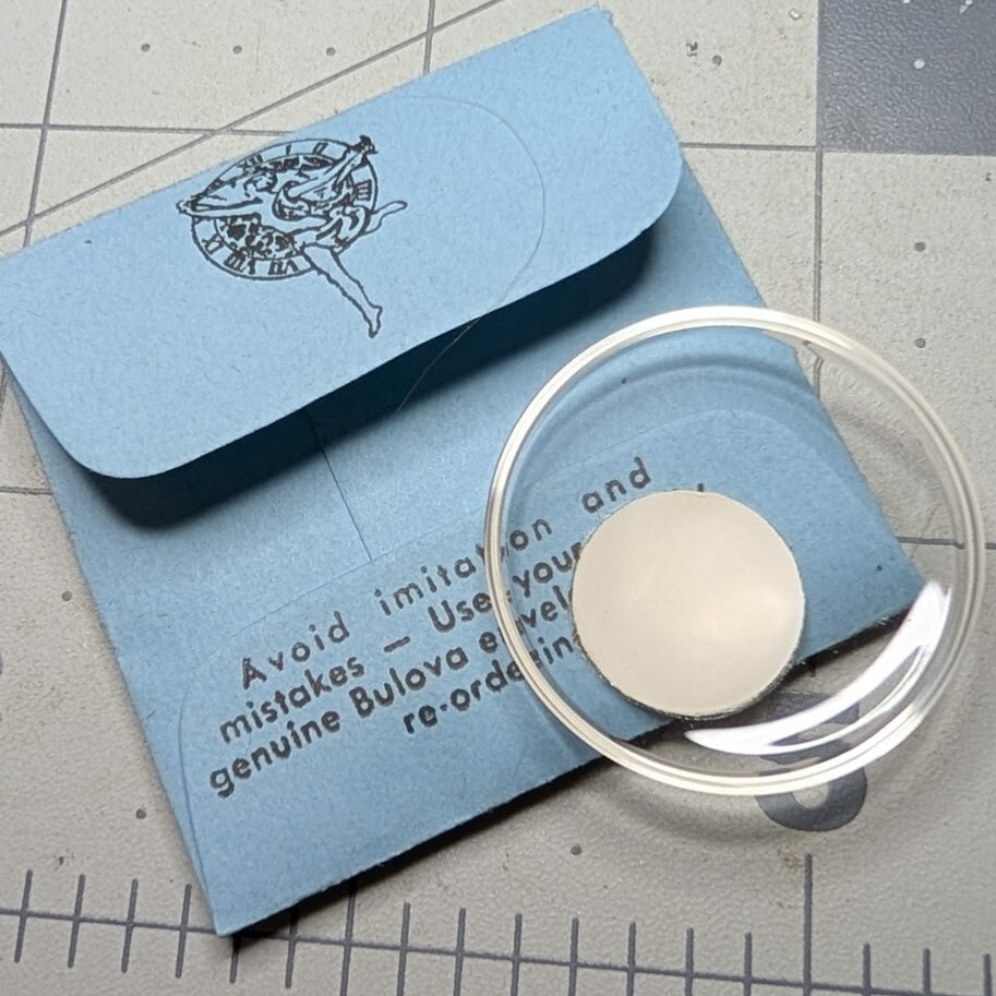 Genuine NOS Bulova 27.2mm Snap-In High Dome Replacement Watch Crystal ...