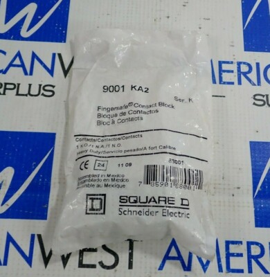 SQUARE D 9001-KA2 SERIES K FINGERSAFE CONTACT BLOCK *FACTORY SEALED NEW ...