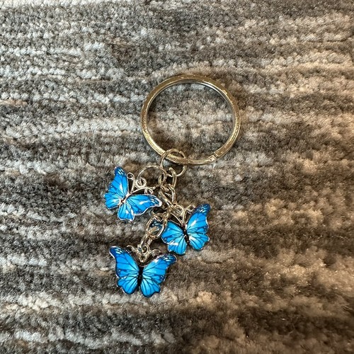 Enamel Keychain Butterfly Bag Charm Butterflies Key Fob Cute Kawaii ...