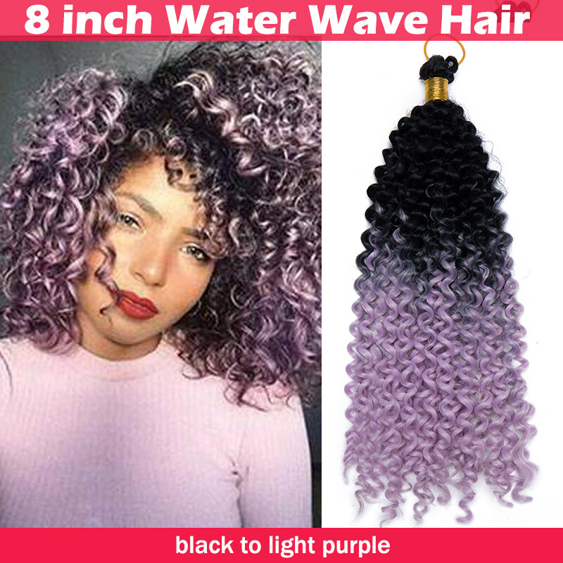 Ombre Wavy Water Wave Braids Afro Curly Crochet Braid Hair Extensions ...
