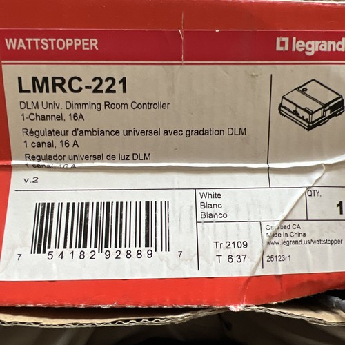 Legrand WattStopper LMRC-221 DLM Dimming Room Controller 1-Channel 16A ...