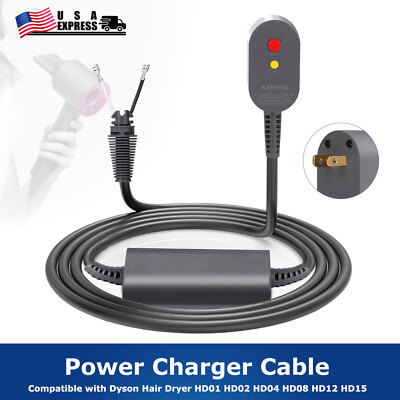 Plug Power Cord 110V replace for Dyson Hair Dryer HD01 HD02 HD04 HD08 ...