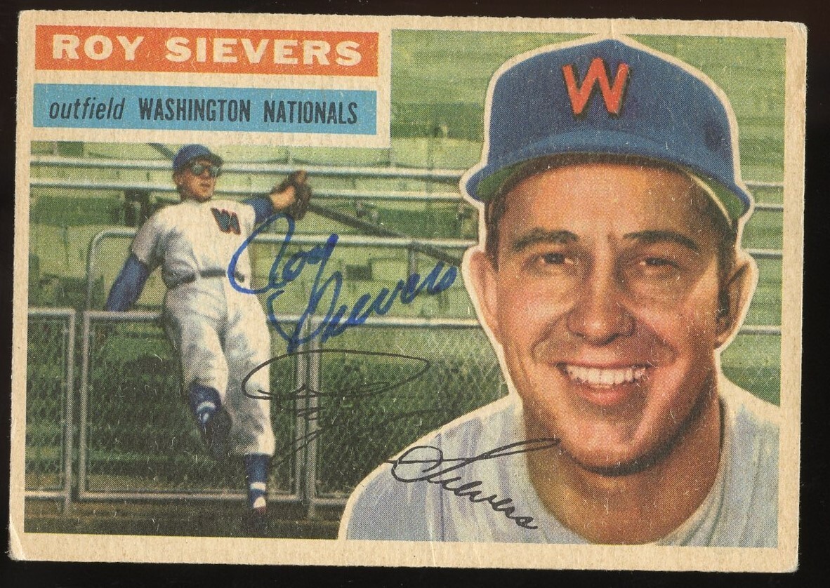 Roy Sievers #75 signed autograph auto 1956 Topps Baseball Trading Card ...