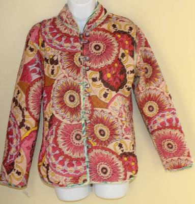 New Sacred Threads funky POP ART FLORAL 2-styles REVERSIBLE quilted ...