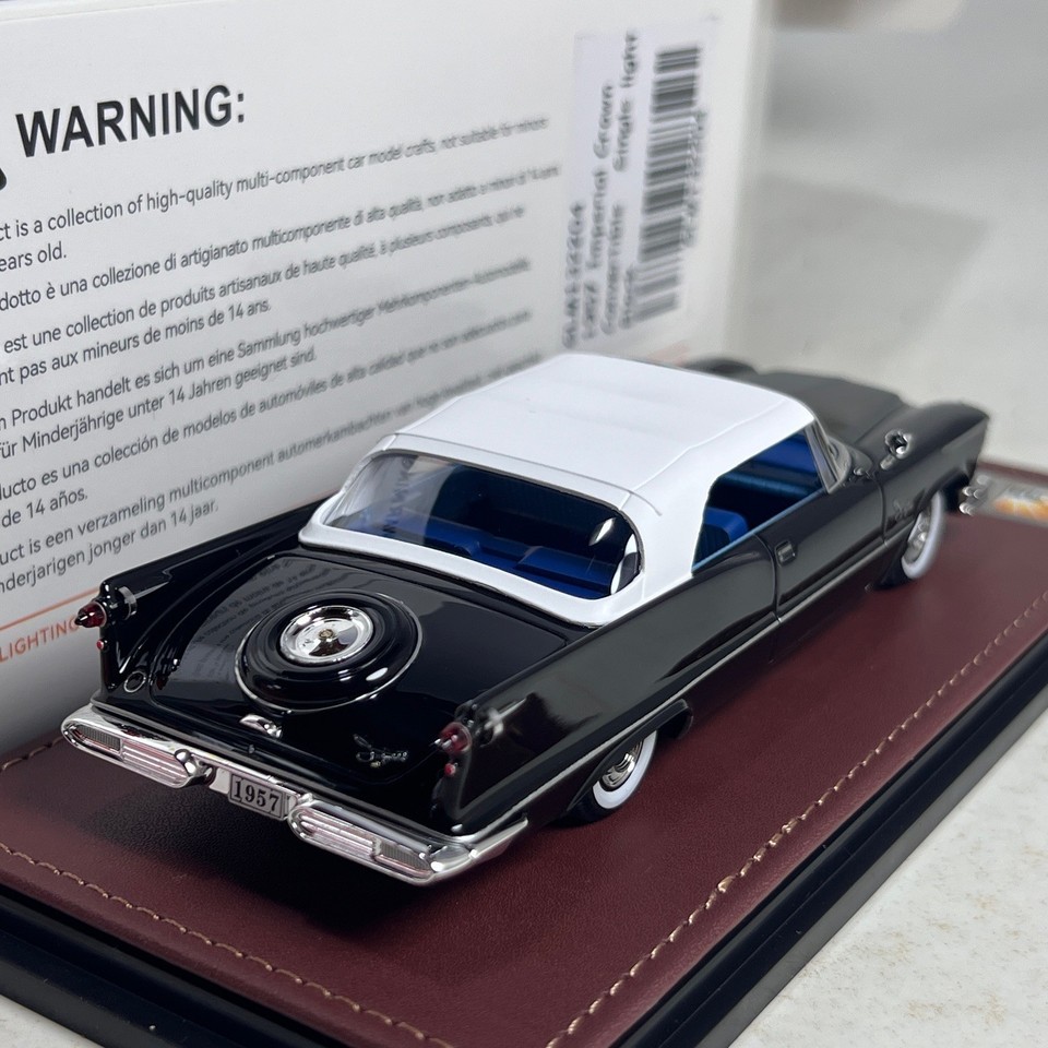 1/43 GLM Stamp Imperial Crown Convertible Single Light Black GLM132204 ...