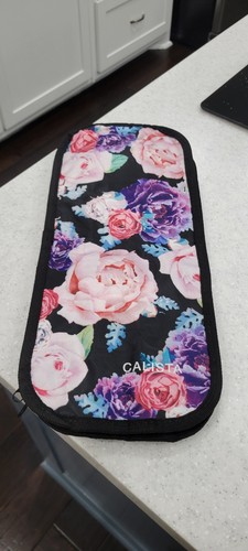 CALISTA Insulated Hair Tool Case Floral Curling Flat Iron Zippered ...