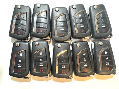 LOT OF 10 OEM TOYOTA FLIP KEY FOB LOT - FLIP KEY FOBS HYQ12BFB | eBay
