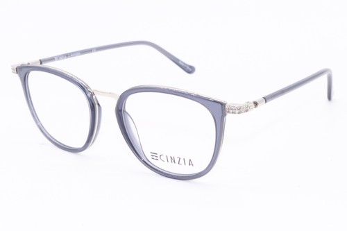 NEW CINZIA CIN-5117 C2 CLEAR BLUE SILVER AUTHENTIC FRAMES EYEGLASSES 48 ...
