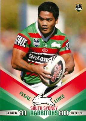 2010 SOUTH SYDNEY RABBITOHS NRL Card ISSAC LUKE Daily Telegraph | eBay ...