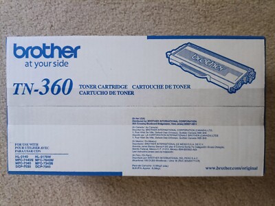 Brother TN-360 High Yield Toner Cartridge - Black 636123915619 | eBay