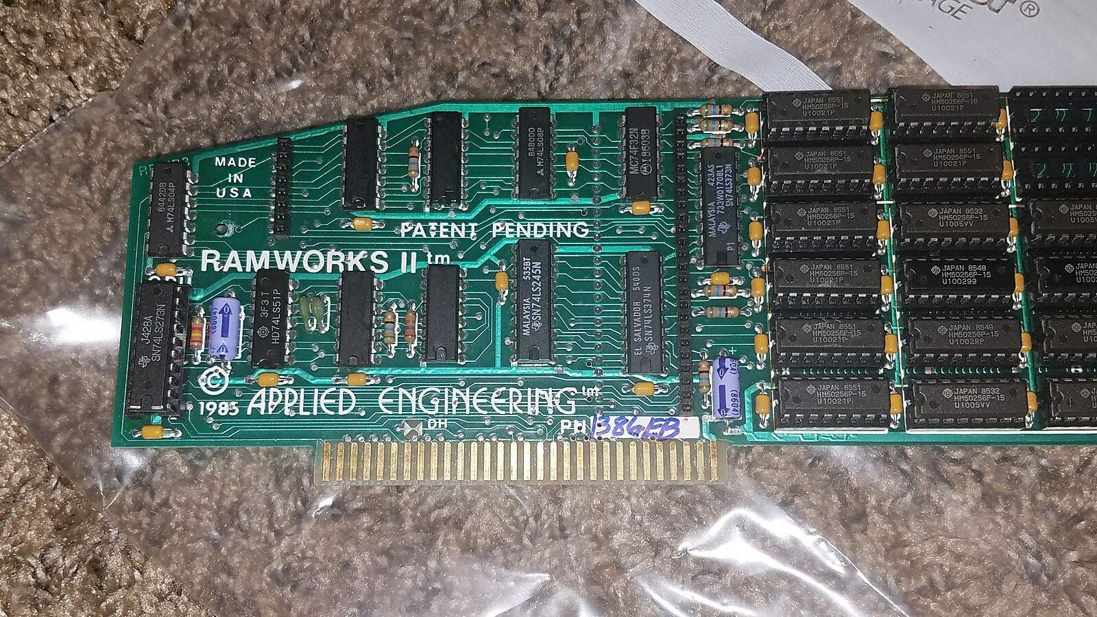 VINTAGE RAMWORKS II 2 APPL. ENG. APPLE II 2 MEMORY CARD BOARD GUARANTEE ...