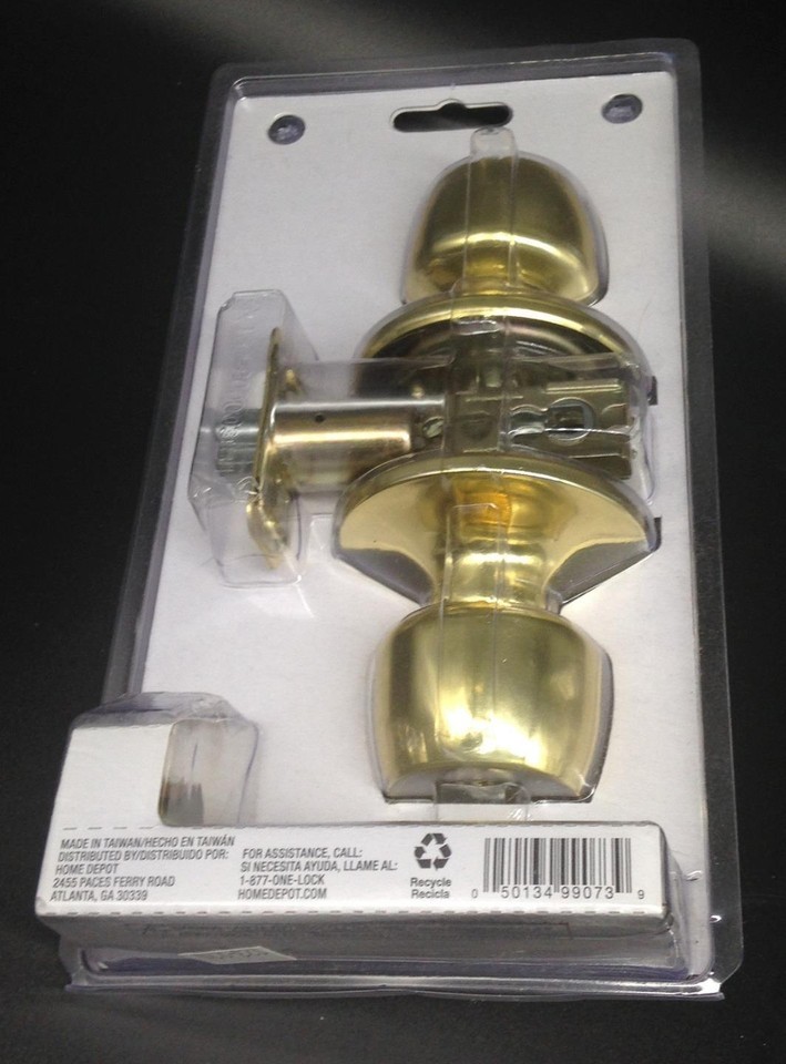 Defiant Brandywine Polished Brass Keyed Entry Door Knob New | eBay