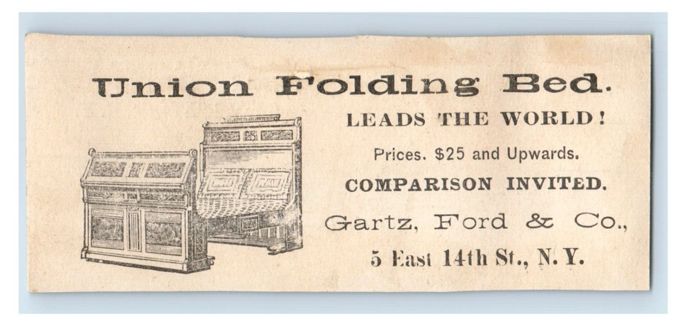 1880s Gartz Ford & Co. Union Folding Bed F136 | eBay
