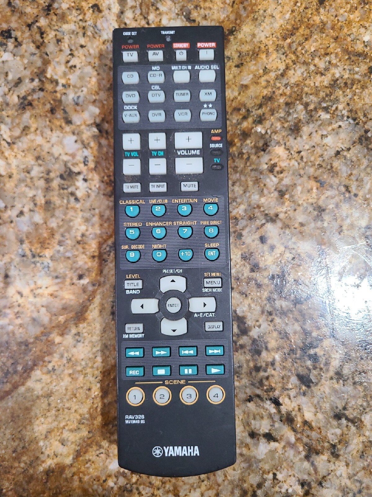 Yamaha RAV322 WG64630 OEM Original AV Replacement Remote Control Black | eBay