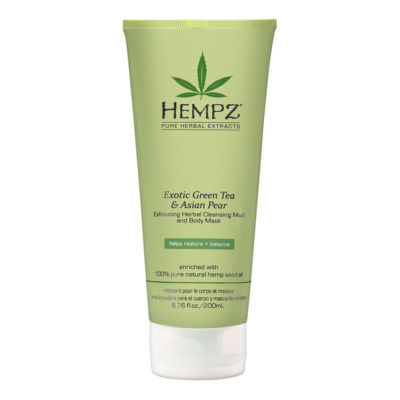 Hempz Exotic Green Tea Asian Pear Exfoliating Herbal Cleansing Mud and ...