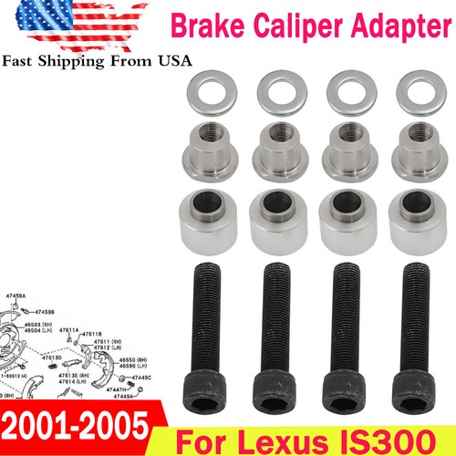 Upgrade Brake Caliper Adapter & 17MM RCA KIT For Lexus IS300-LS400 2001 ...