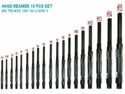 19 Pcs Set Adjustable Hand Reamer Size HV To H15 ,1/4" Inch To 1.13/16 ...