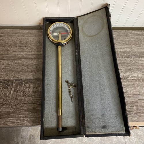 VINTAGE JOSEPH G. POLLARD CO INC Original Case Meter Gauge Extends RARE ...
