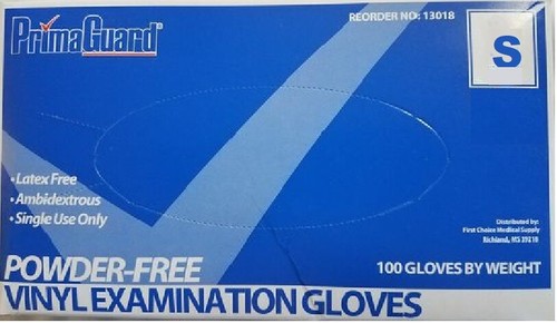 PrimaGuard Vinyl Gloves Powder/Latex Free Exam Gloves SMALL 100/box ...