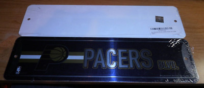 One new Indiana Pacers ready to hang Wall hanger sign - man cave 14 1/2 ...