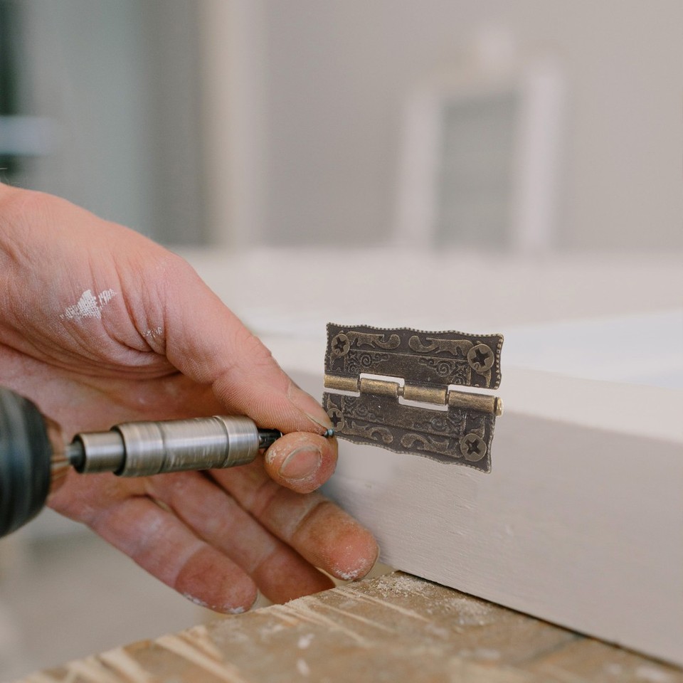 40 Pcs Jewelry Box Hinges Small Furniture Hardware Door for Cabinets ...