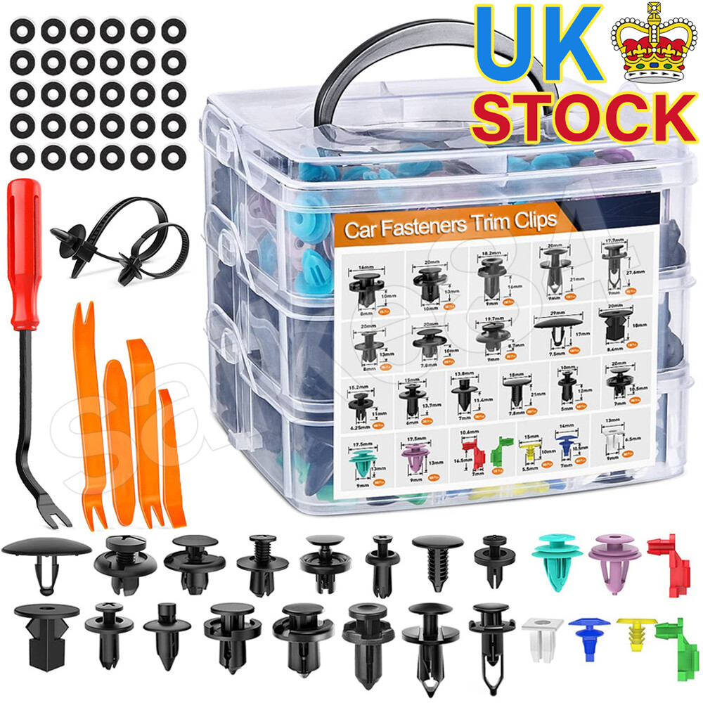 726PCS Car Body Fastener Trim Clips Push Pin Rivets Retainer Panel ...