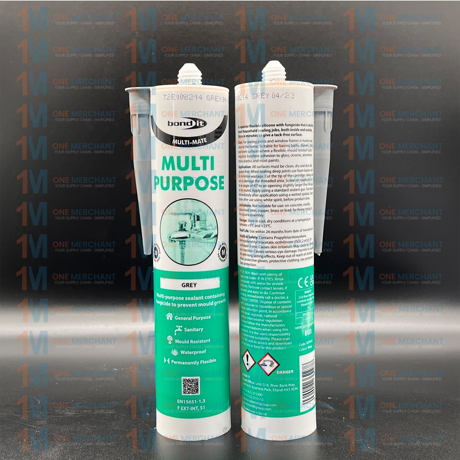 Bond It Multi-Mate GP Multi Purpose Silicone Sealant EU3 Grey - 310ml ...