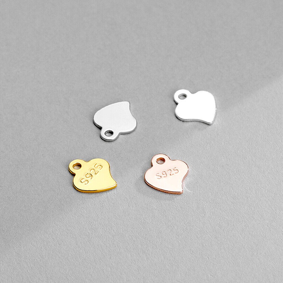 925 Sterling Silver Charm End Tag Beads F1225 | eBay