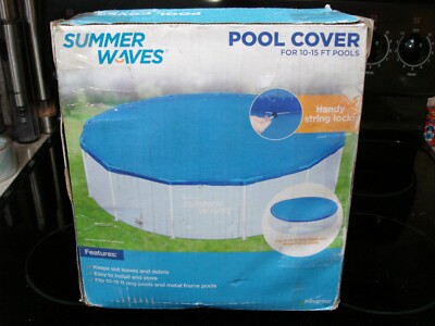 New Summer Waves Above Ground Pool Cover 10-15ft Adjustable ...