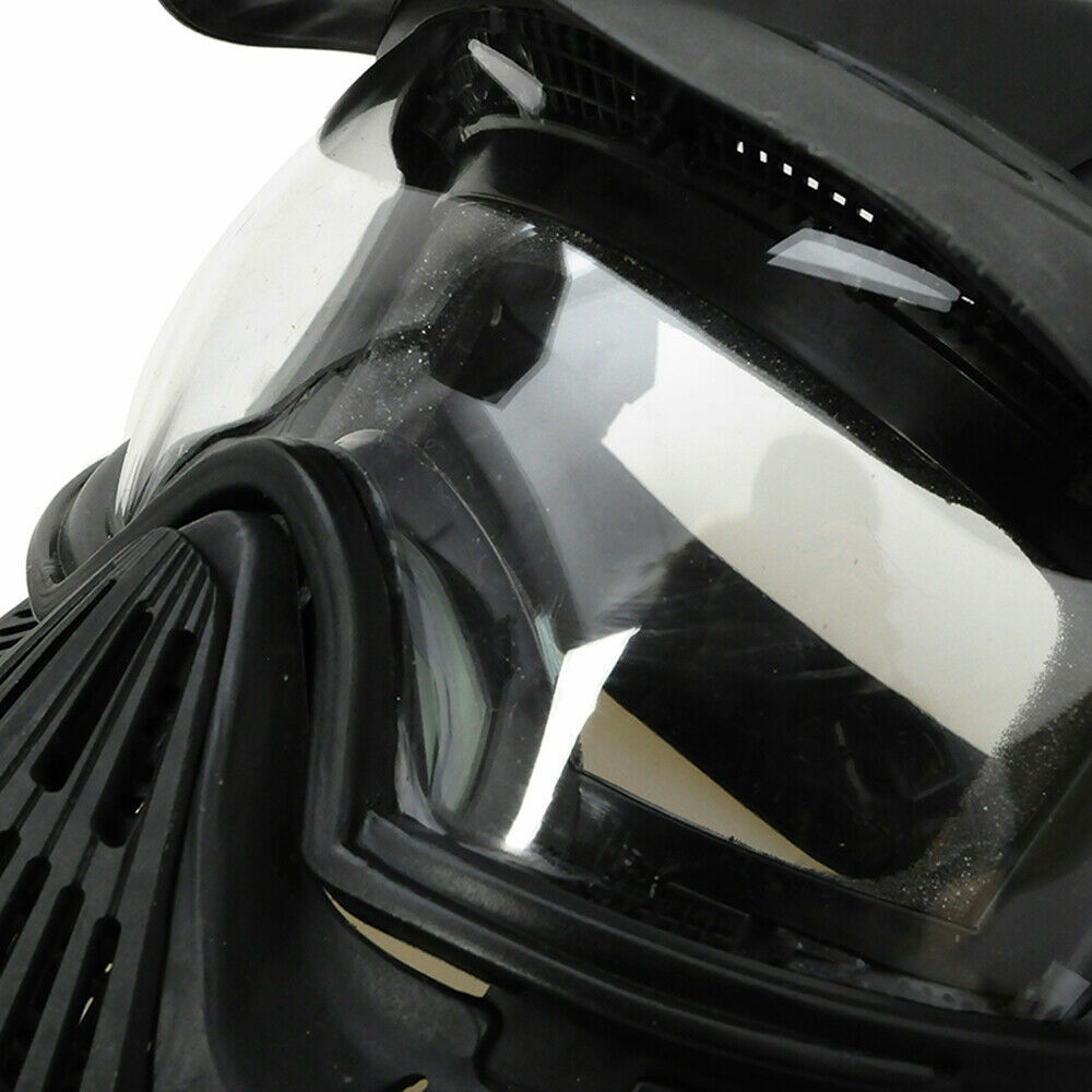 Full Face Tactical Mask w/Goggles Impact Paintball Airsoft Game Outdoor ...