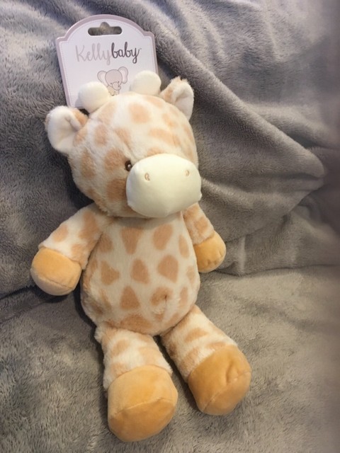 Kellytoy Kelly Baby Tan Giraffe Plush Soft 12" Rattle Lovey Crinkle ...