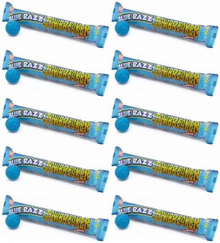 10x Zed Candy Blue Razz Jawbreaker 6 Balls Packs Novelty Bubblegum ...
