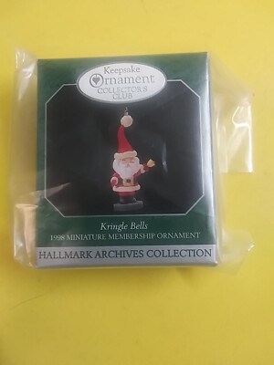 Hallmark Keepsake Miniature Ornament Collectors Club Kringle Bells 1998 ...