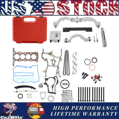 EN-953-A Engine Timing Tool Kit & Head Gasket w/ Bolts Set for Chevy ...