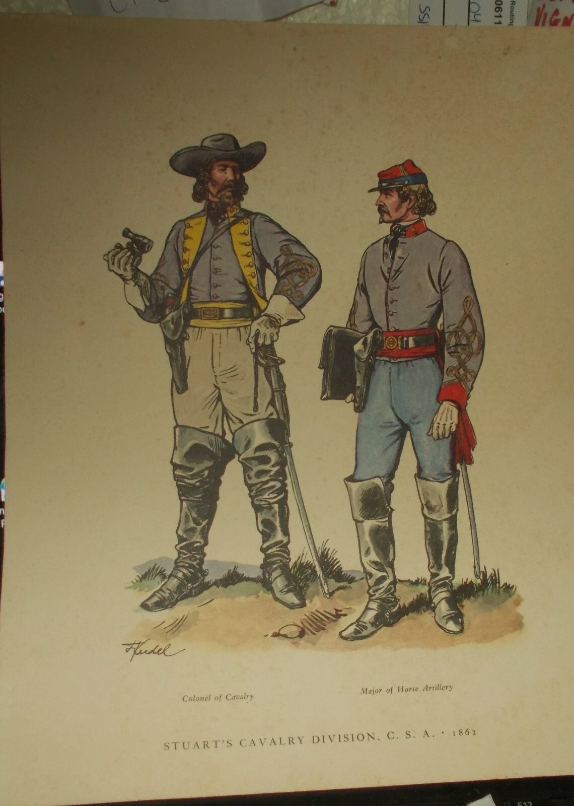 Confederate Solders Uniform Stuart's Cavalry Division CSA c. 1862 ...