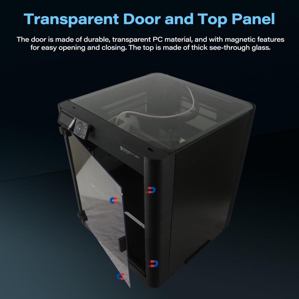 P1P 3D Printer Enclosure Kit for Bambu Lab P1P with Cable Drag Chain ...