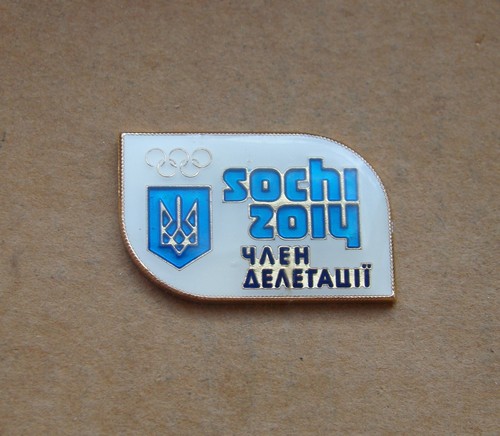 2014 Sochi member of the delegation Team Ukraine Oympic Games NOC RARE ...