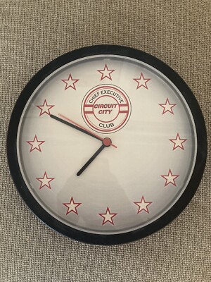 CIRCUIT CITY Chief Executive Club Clock Battery Operated Vintage | eBay