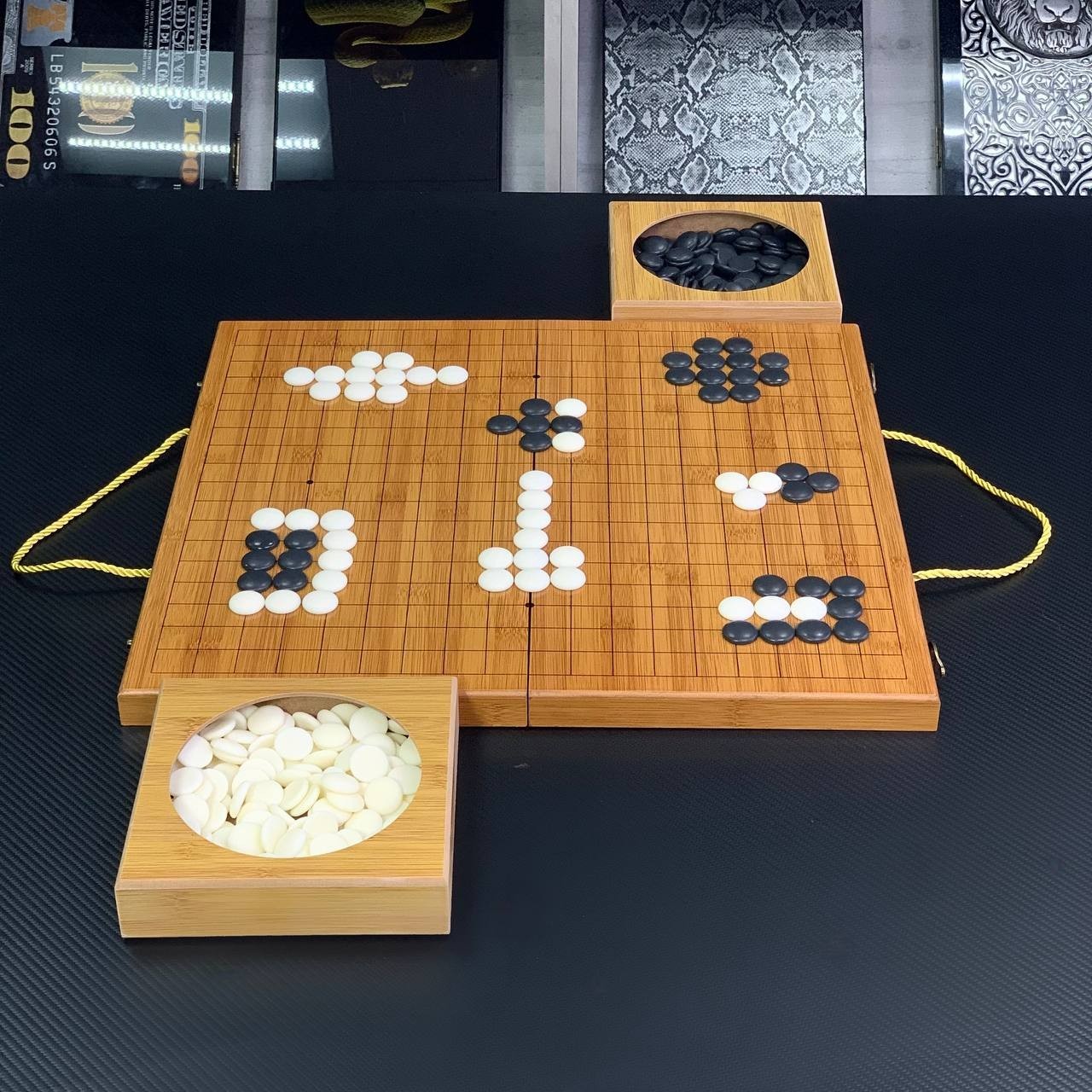 Wooden Go Board Set for Discerning Players, Chinese Board Game, Full ...