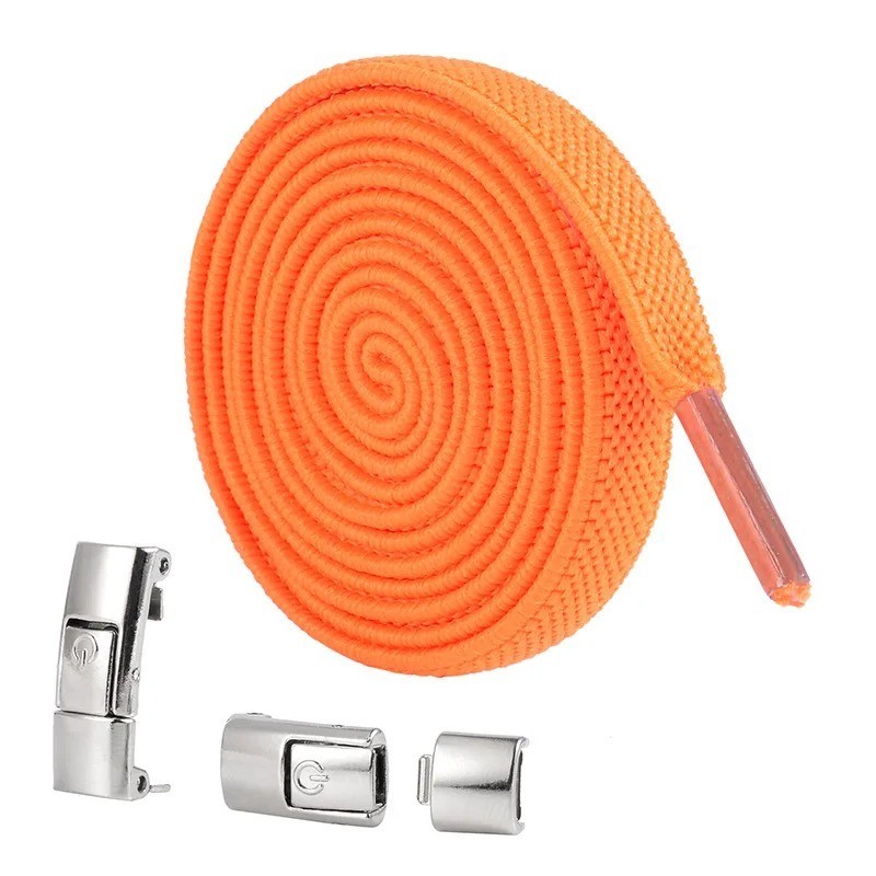 2Pcs Easy No Tie Shoelaces Elastic Silicone Flat Lazy Shoe Lace Strings ...