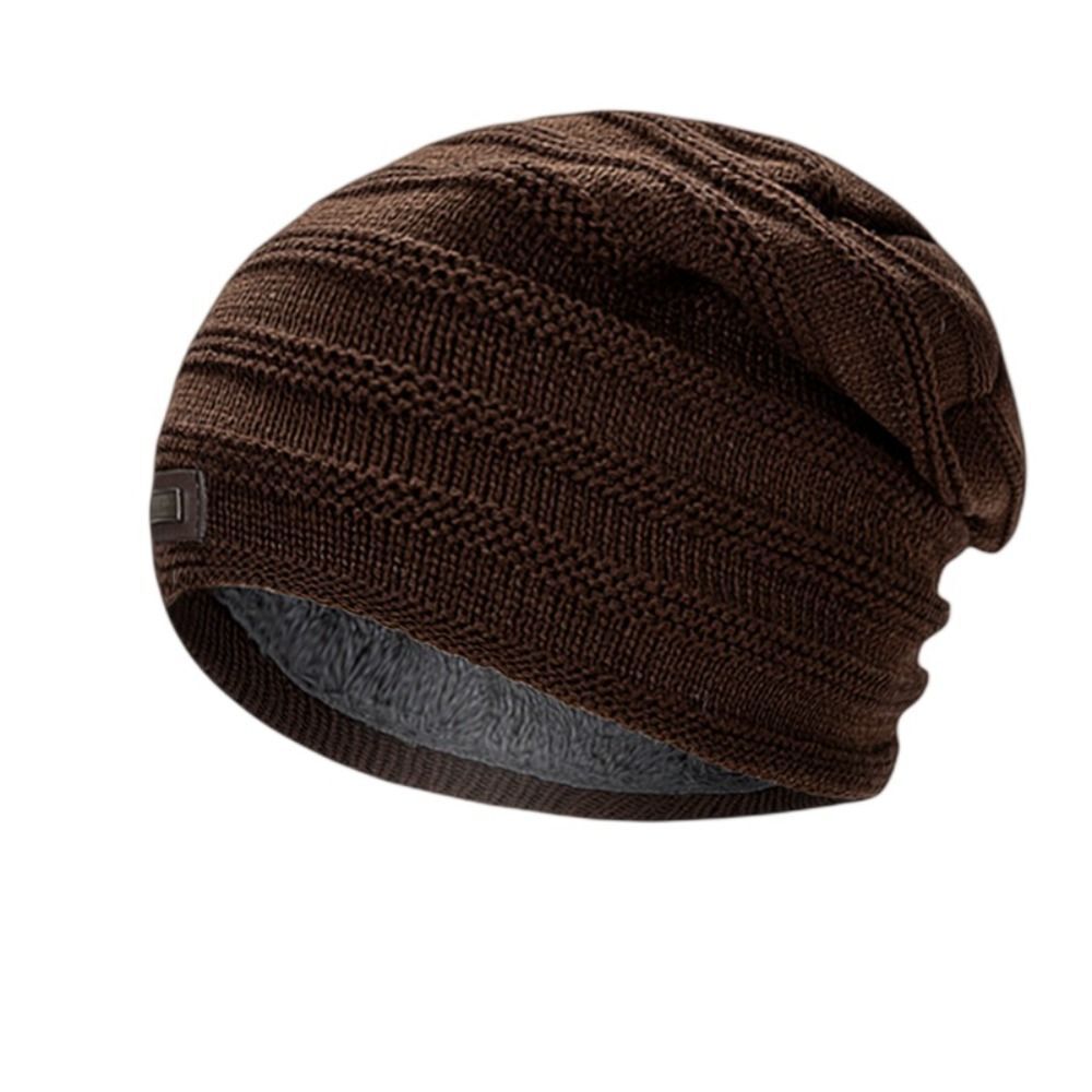 Warm Men's Winter Hat Polyester Plain Beanies With Tag Fashion Toque ...