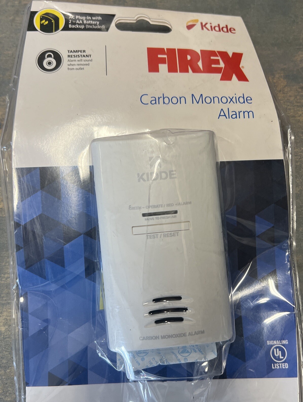 Kidde Plug In Carbon Monoxide Alarm With Battery Back Up 900-0263 White ...