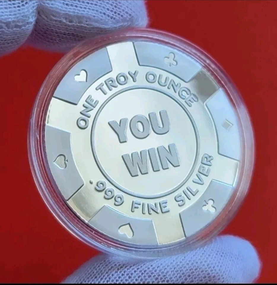 SEXY! "Big Win" Girl - 1 Troy Oz .999 Fine Silver Proof Round Coin ...
