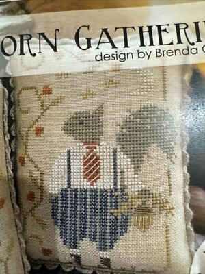 with thy needle thread cross stitch - Autumn’s Acorn Gathering | eBay