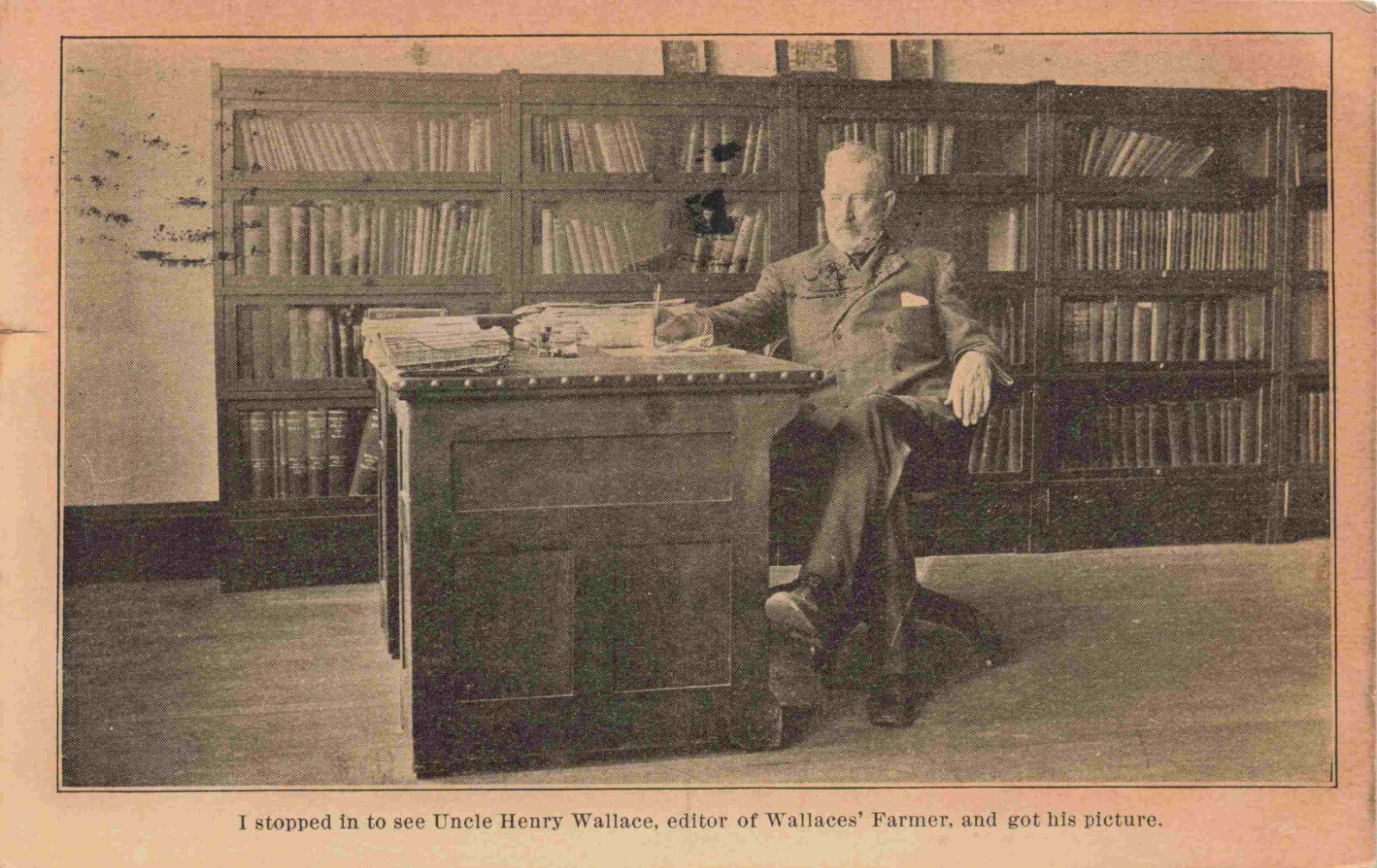 "Stopped In To See Uncle Henry Wallace & Got His Picture", Des Moines IA 1909 | eBay