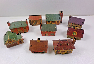 Vintage WWII Era Lot of (9) "Built-Rite" Cardboard Toy Houses | eBay