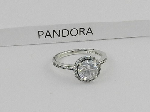 Pandora Cubic Zirconia Timeless Round Sparkle Halo Ring, 5 | eBay