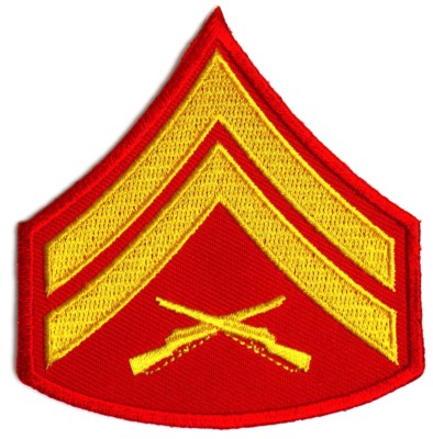 US Marine Corps CORPORAL Patch Jacket Biker Vest E-4 Chevron USMC ...
