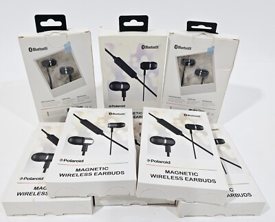 Lot of 8 Polaroid Bluetooth Magnetic Wireless Earbuds PBT10SL ...